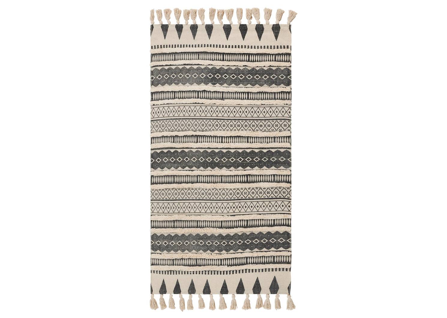 Zoa Accent Rug 36x60 Black | Urban Barn