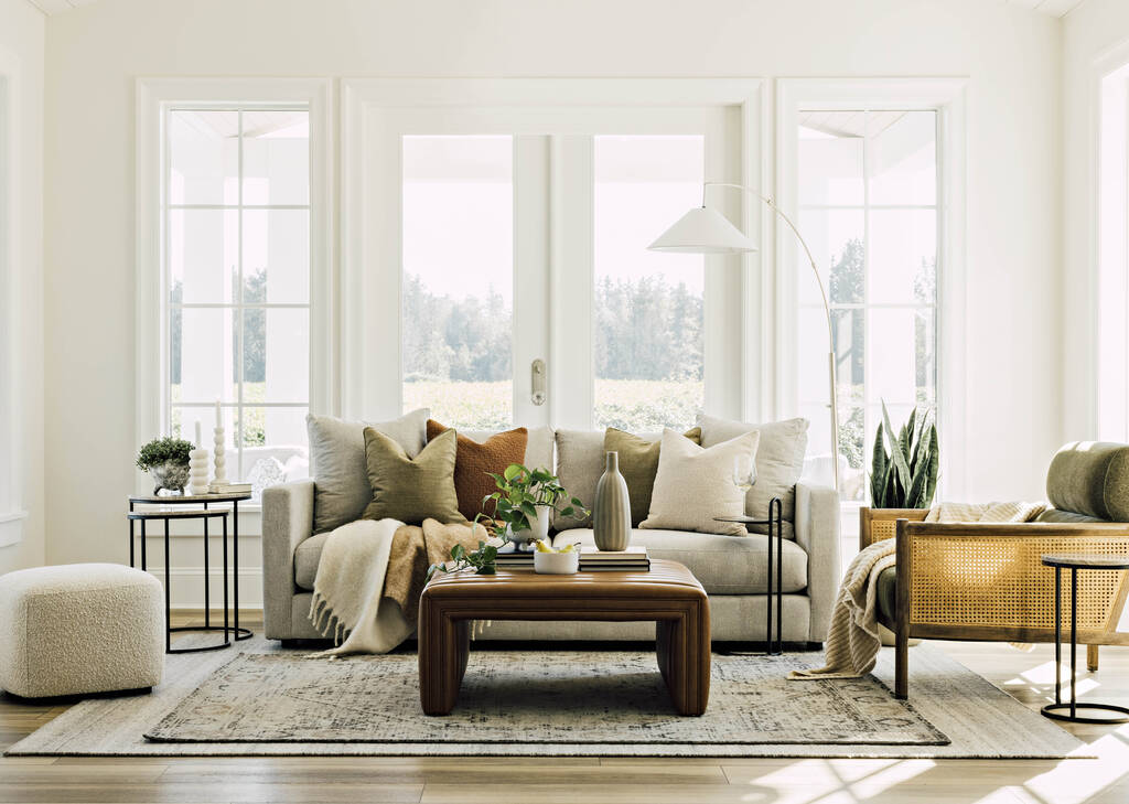 Pierre Rug 96x120 Sand/Grey | Urban Barn