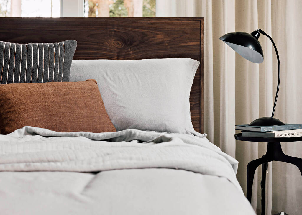 Houston Bed -Harris Walnut, KING | King | Urban Barn