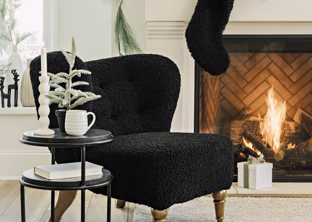 Emmy Chair -Woolly Black | Urban Barn