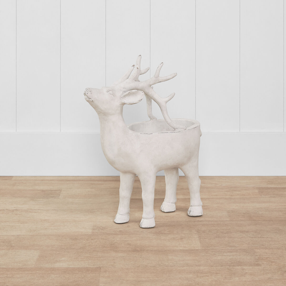 Dakota Reindeer Planters -White | Urban Barn