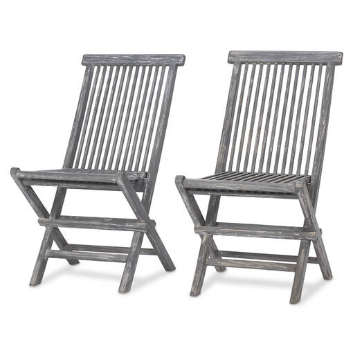 Galiano Chairs S/2 -Teak Grey