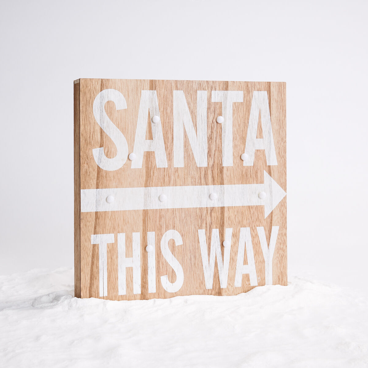 Santa This Way LED Block | Urban Barn