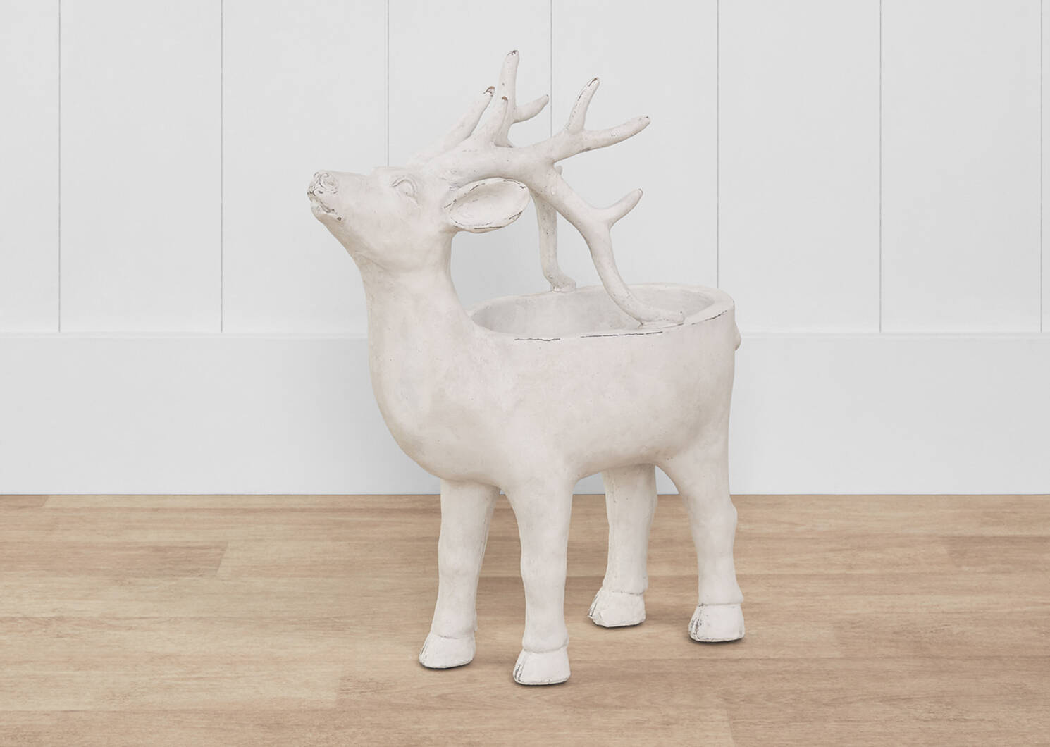 Dakota Reindeer Planters -White | Urban Barn