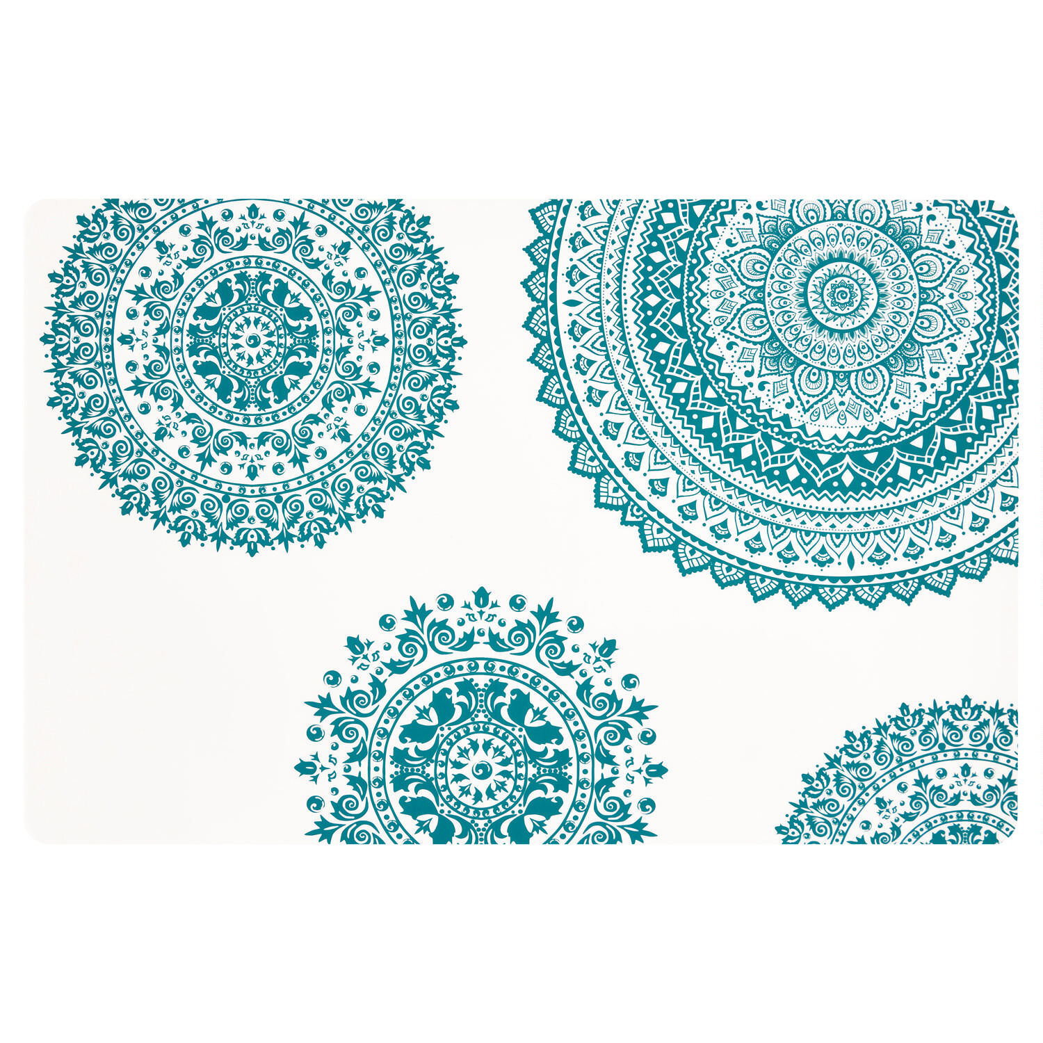 Medallion Placemat White/Aruba | Urban Barn