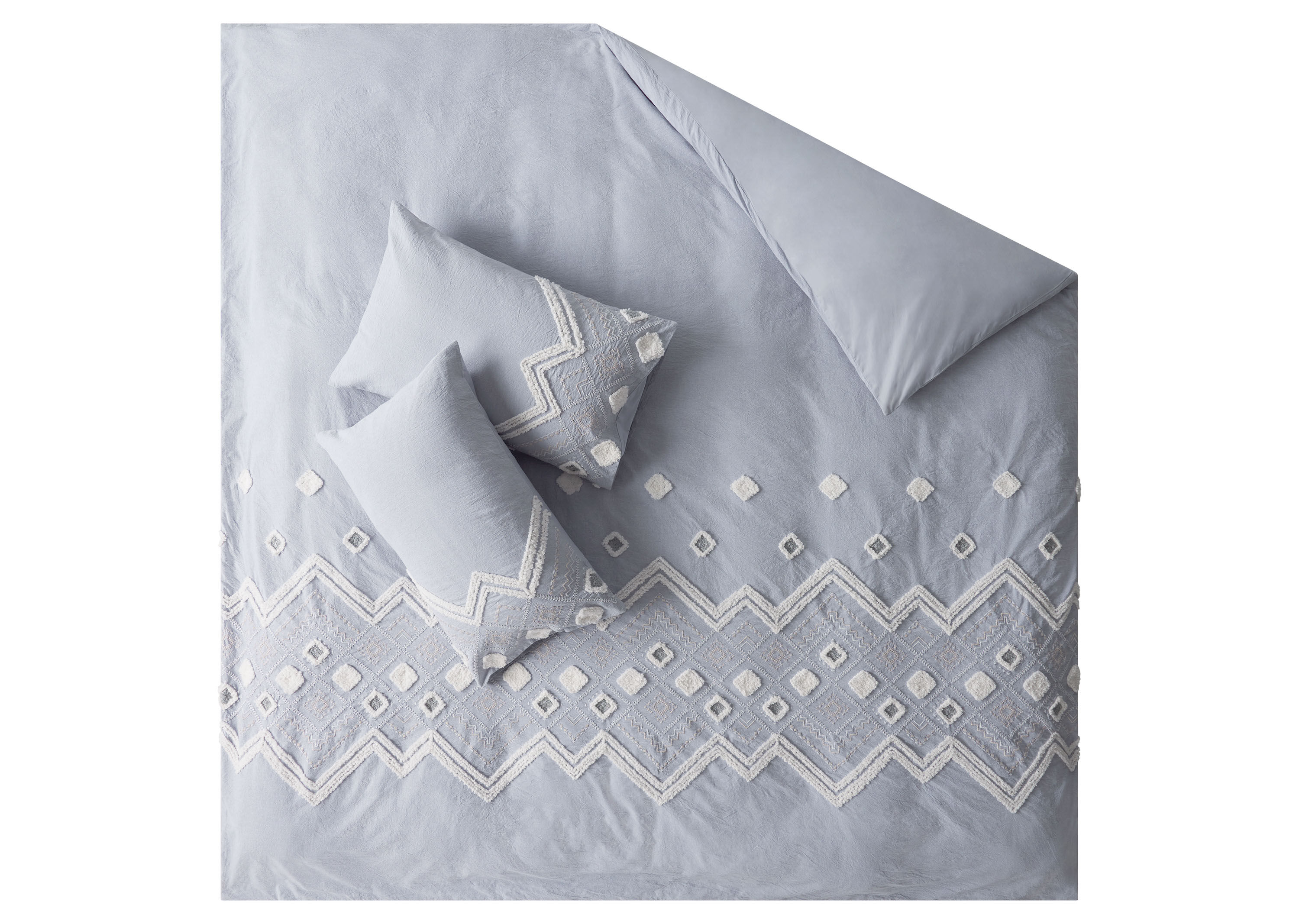 Codie Duvet Set King Light Grey | Urban Barn