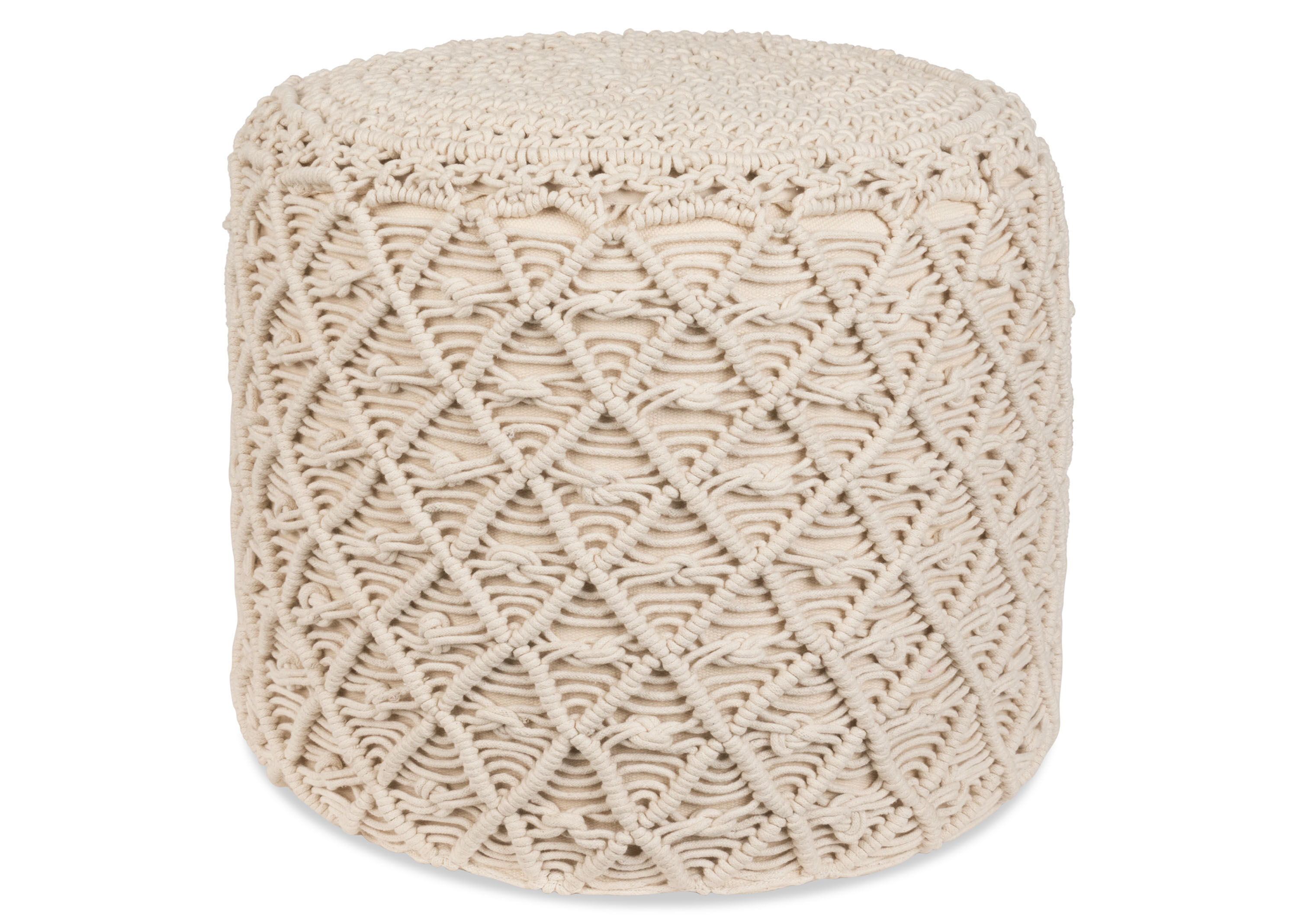 Carly Macrame Pouf