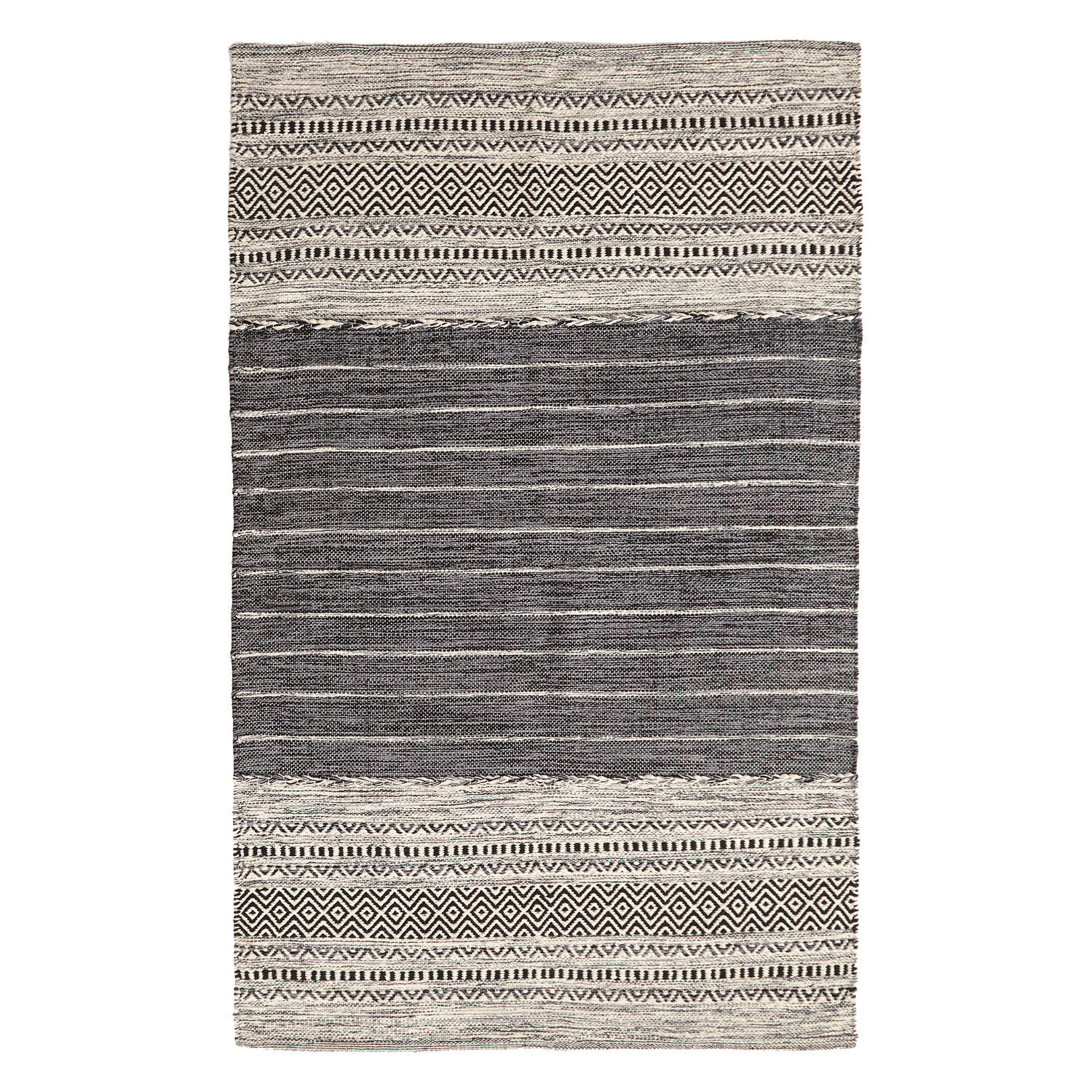 Ari Accent Rug 36x60 Black | Urban Barn