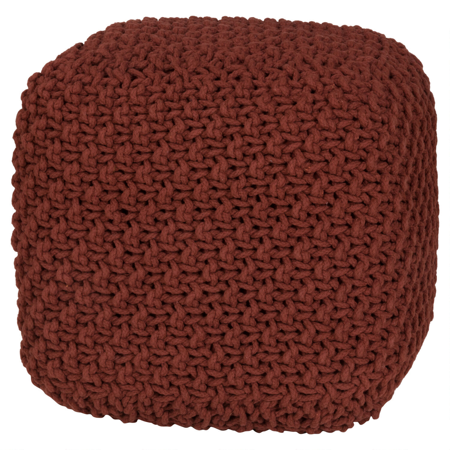 Saylor Pouf Square Brandy | Urban Barn