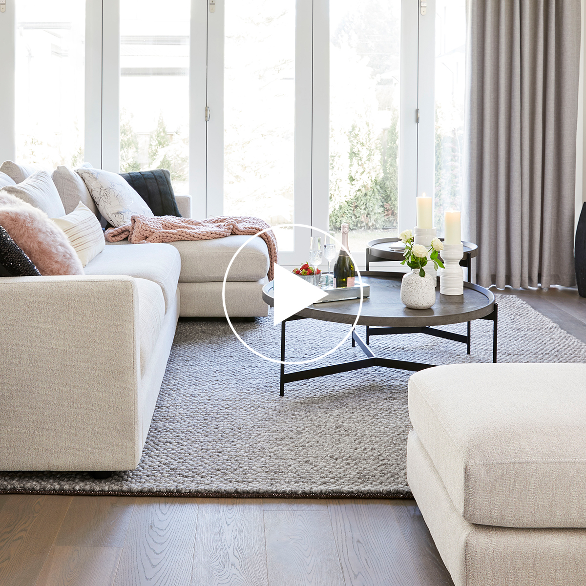 Darwin Coffee Table -Muse Smoke | Urban Barn